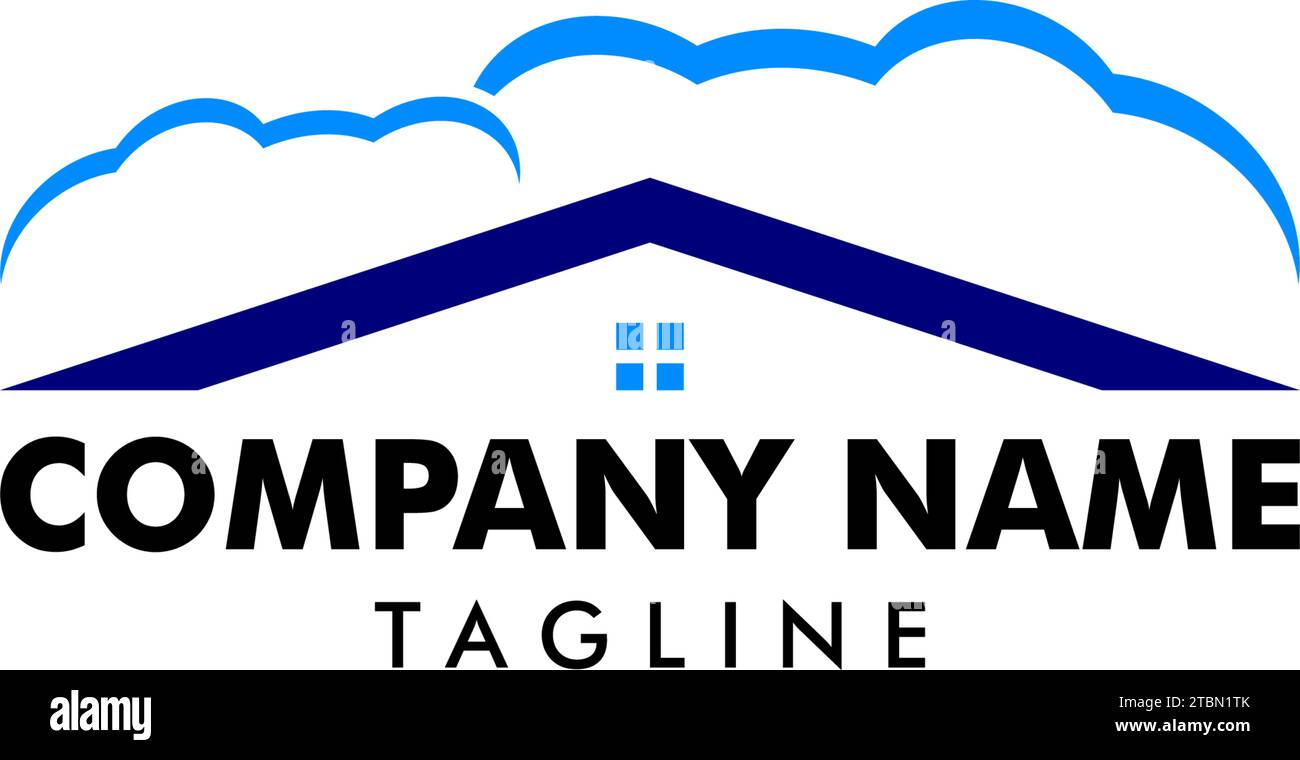 Cloud house vector logo template Stock Vector Image & Art - Alamy