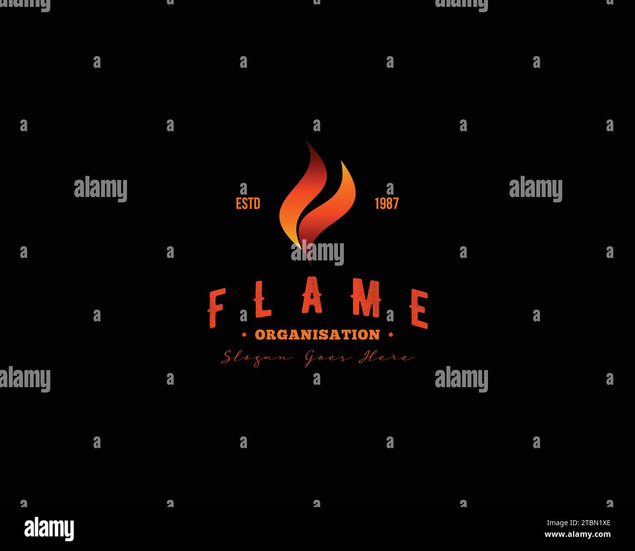 Flame logo design hi-res stock photography and images - Alamy