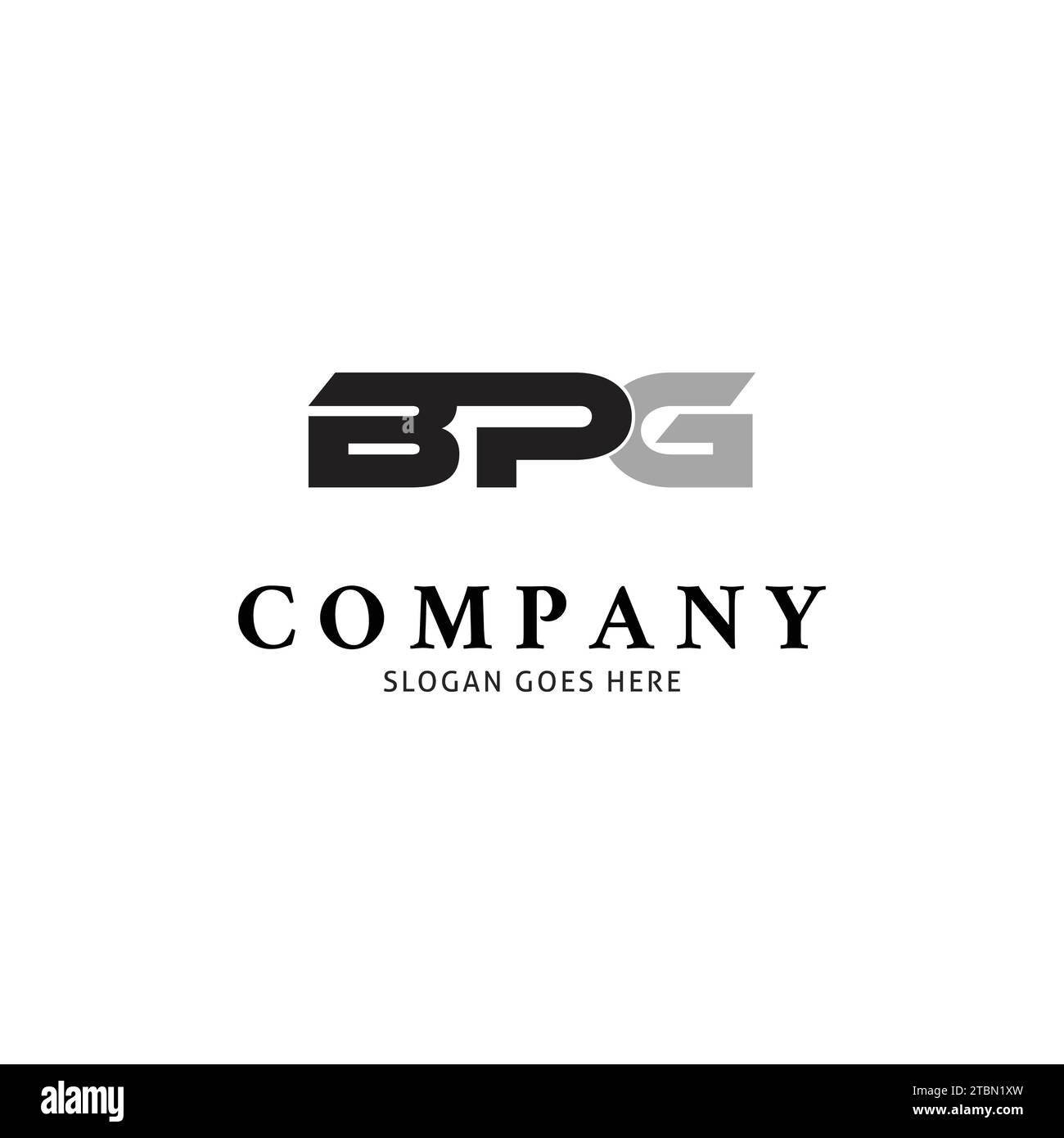 Initial Letter BPG Icon Vector Logo Template Illustration Design Stock ...