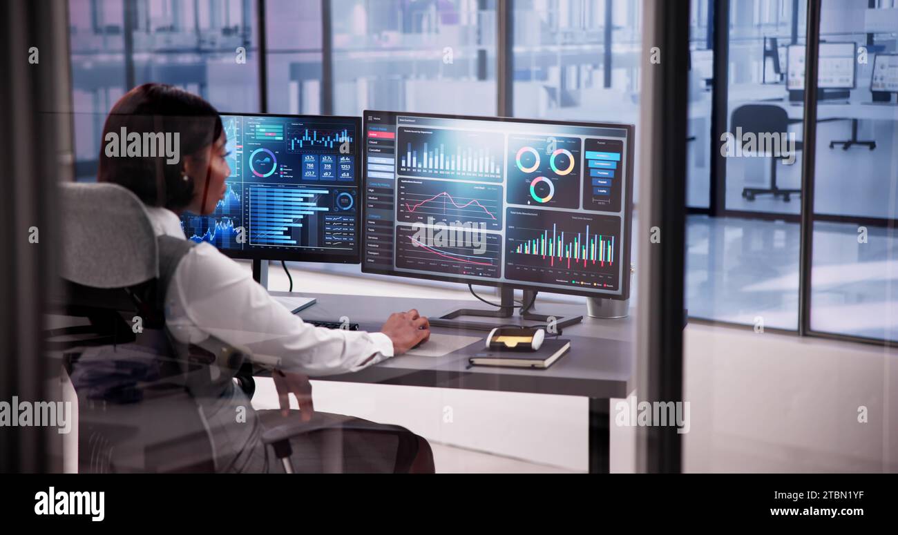 Business Dashboard: Monitoring Financial Performance with Computer Data ...