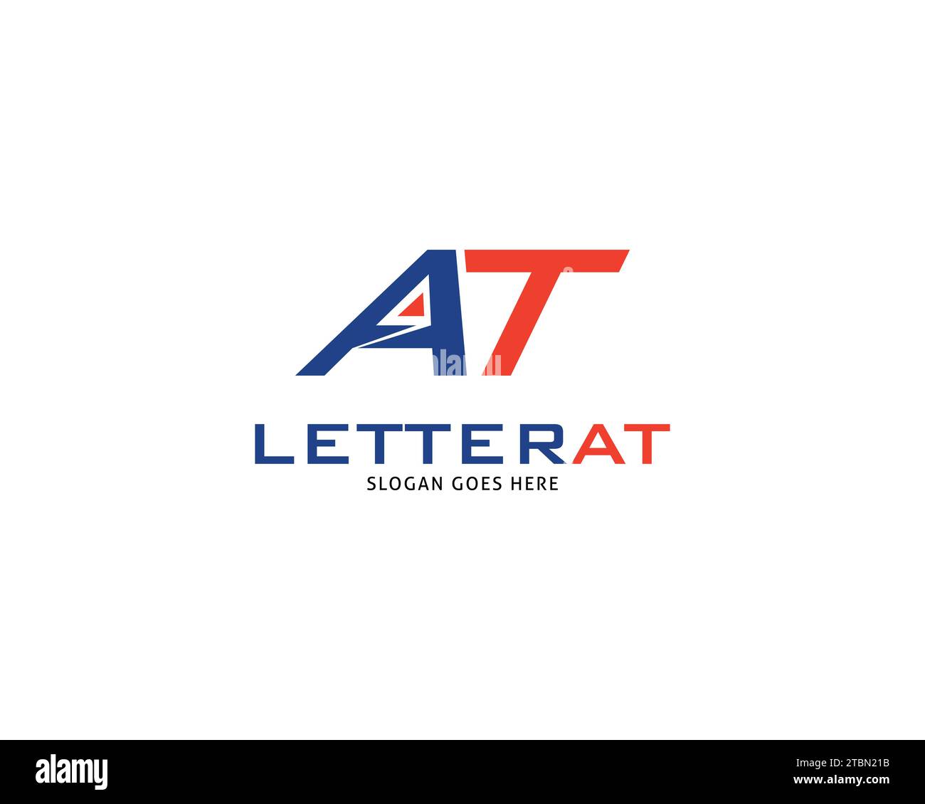 Initial Letter AT Logo Template Design Stock Vector Image & Art - Alamy