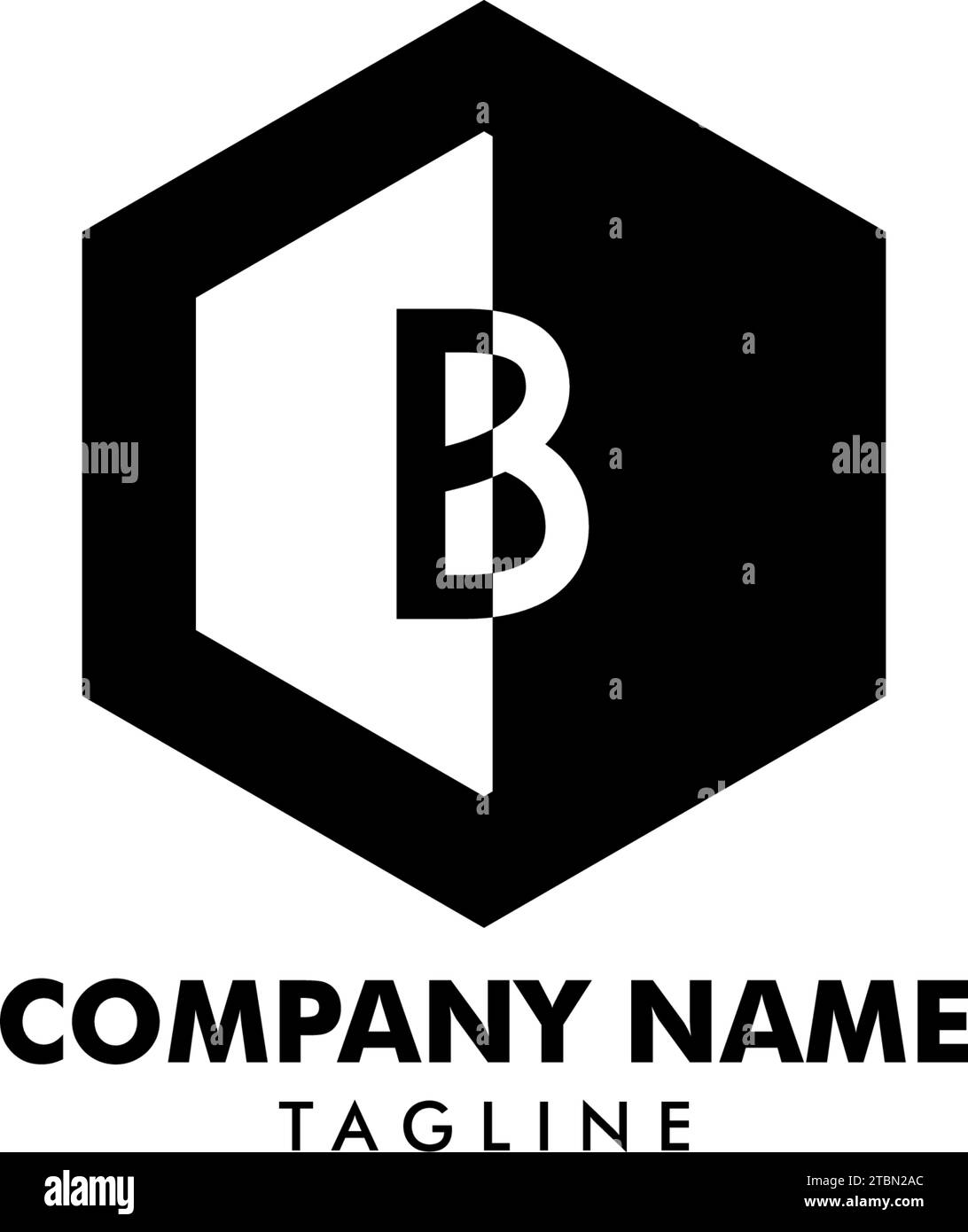 Hexagonal letter Black and White Stock Photos & Images - Alamy