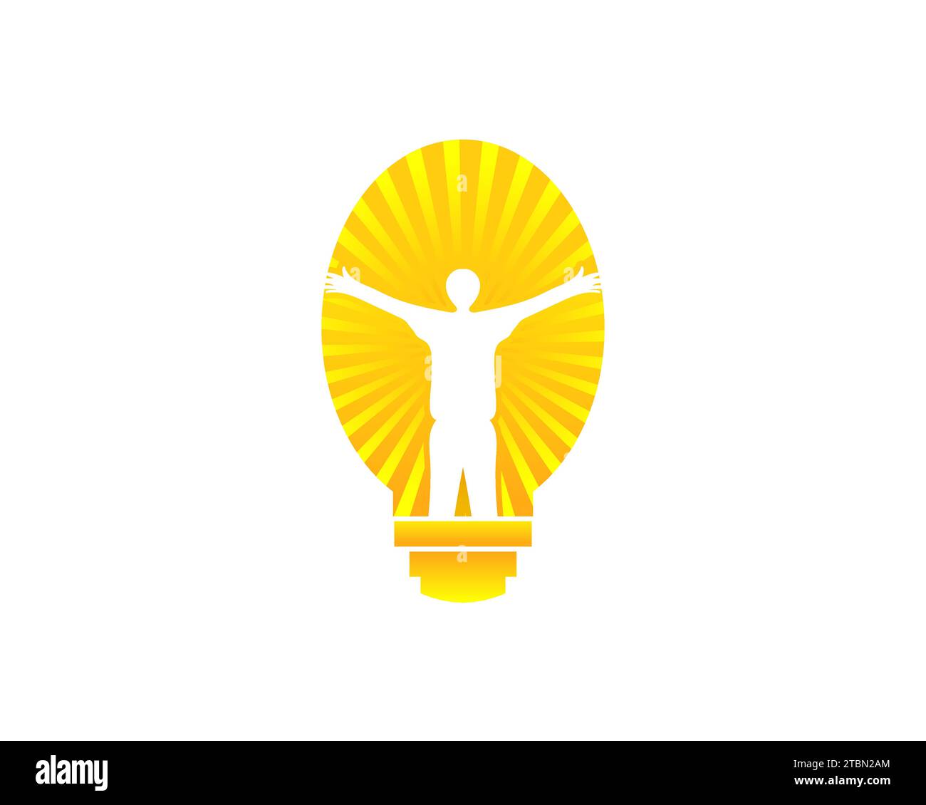 Creative People Logo with Light Bulb Concept Vector Stock Vector Image ...