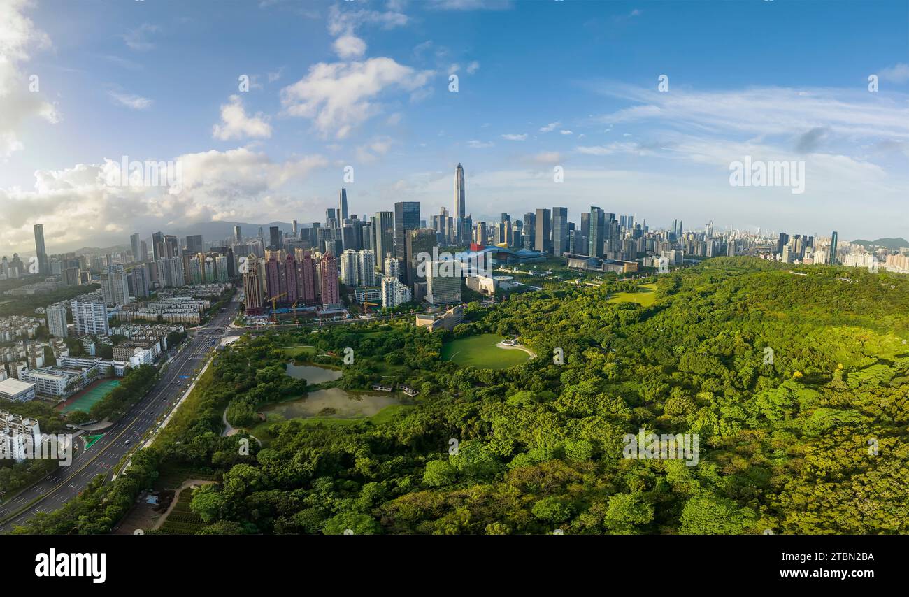 Aerial view of Skyline in Shenzhen city in China Stock Photo - Alamy