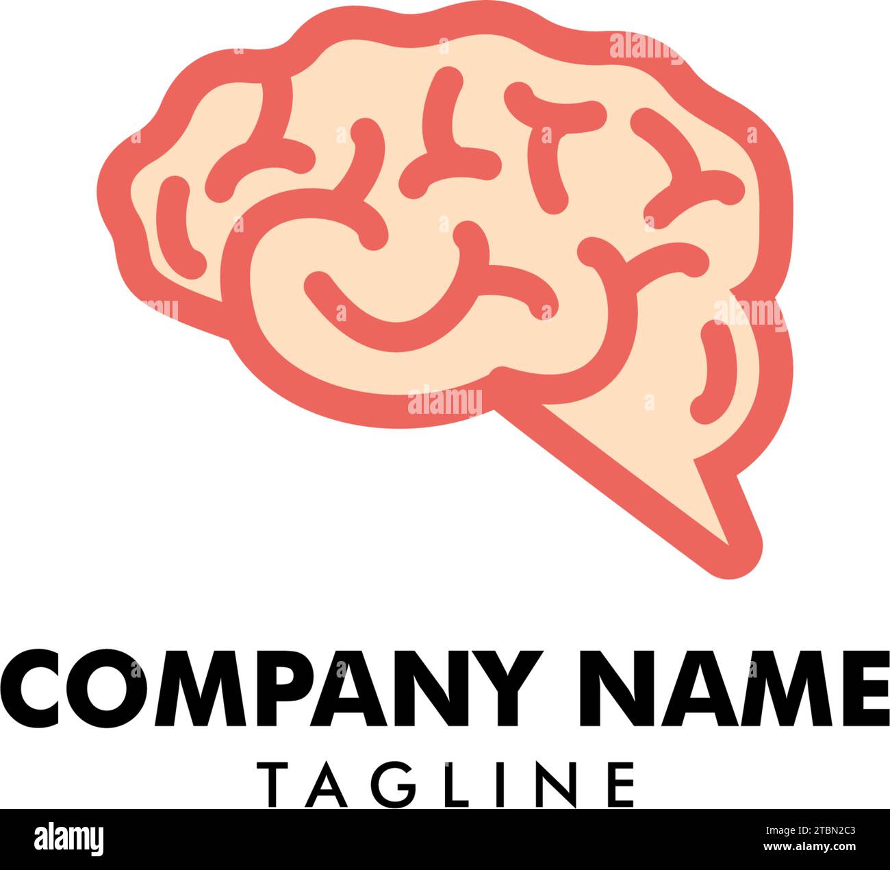 Brain icon logo design vector illustration Stock Vector Image & Art - Alamy