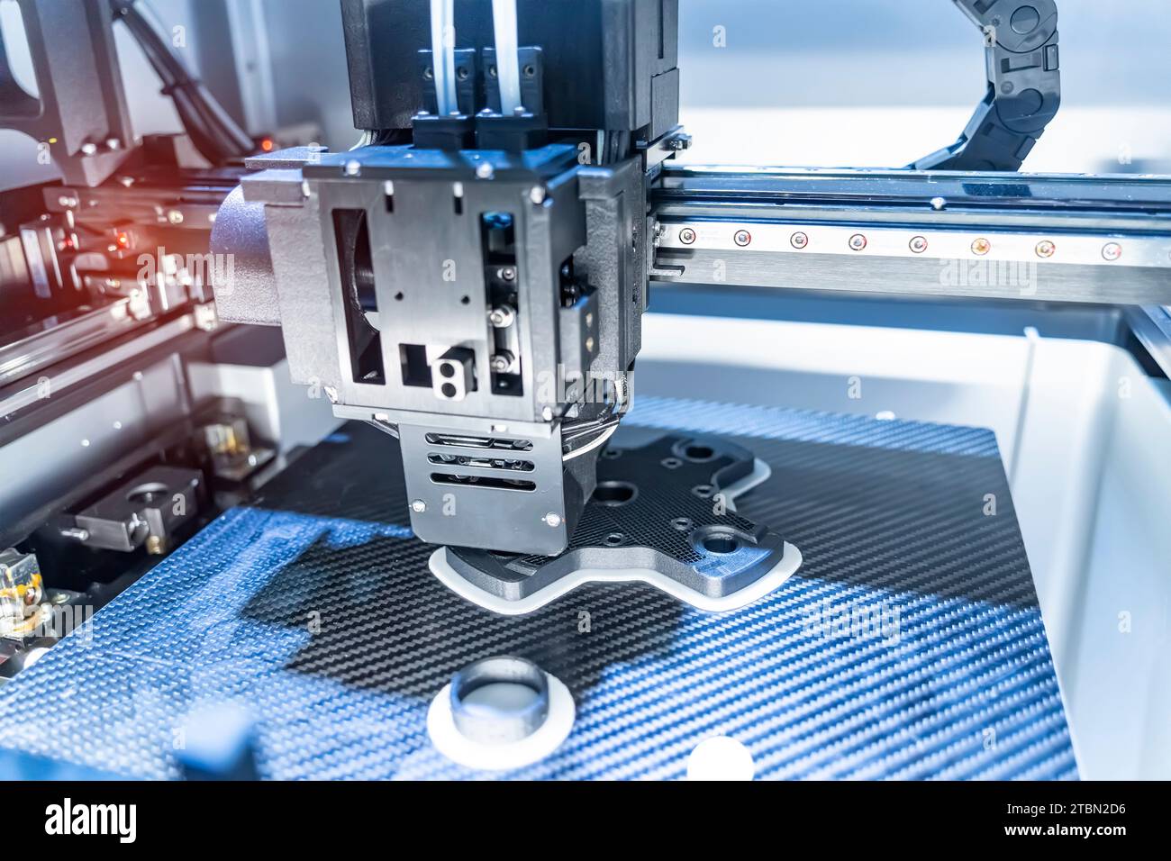 Modern 3D printer printing figure close-up macro Stock Photo - Alamy