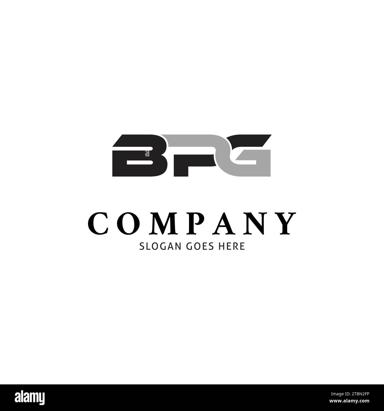 Initial Letter BPG Icon Vector Logo Template Illustration Design Stock ...