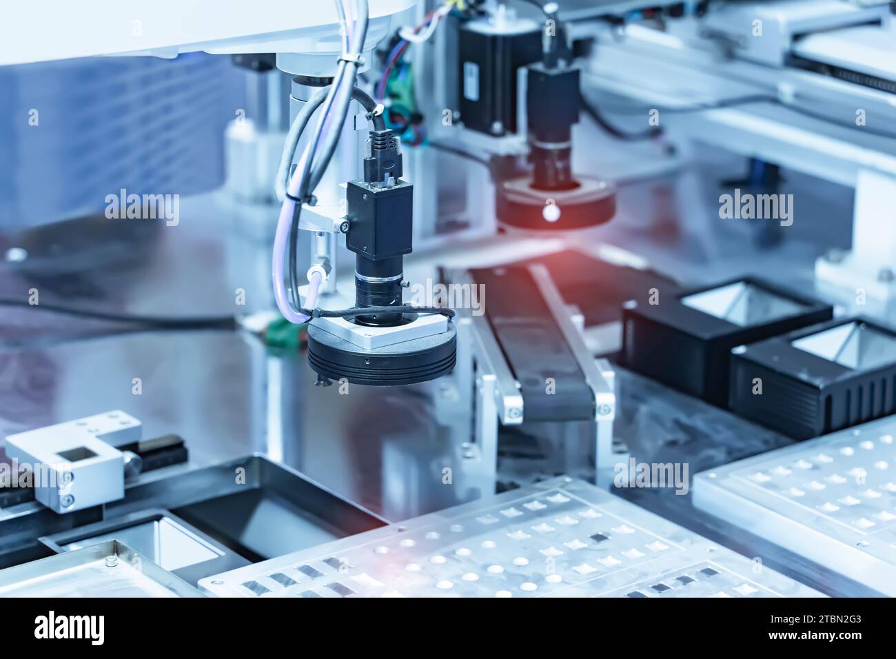 Robotic vision sensor camera system in intellegence factory Stock Photo ...