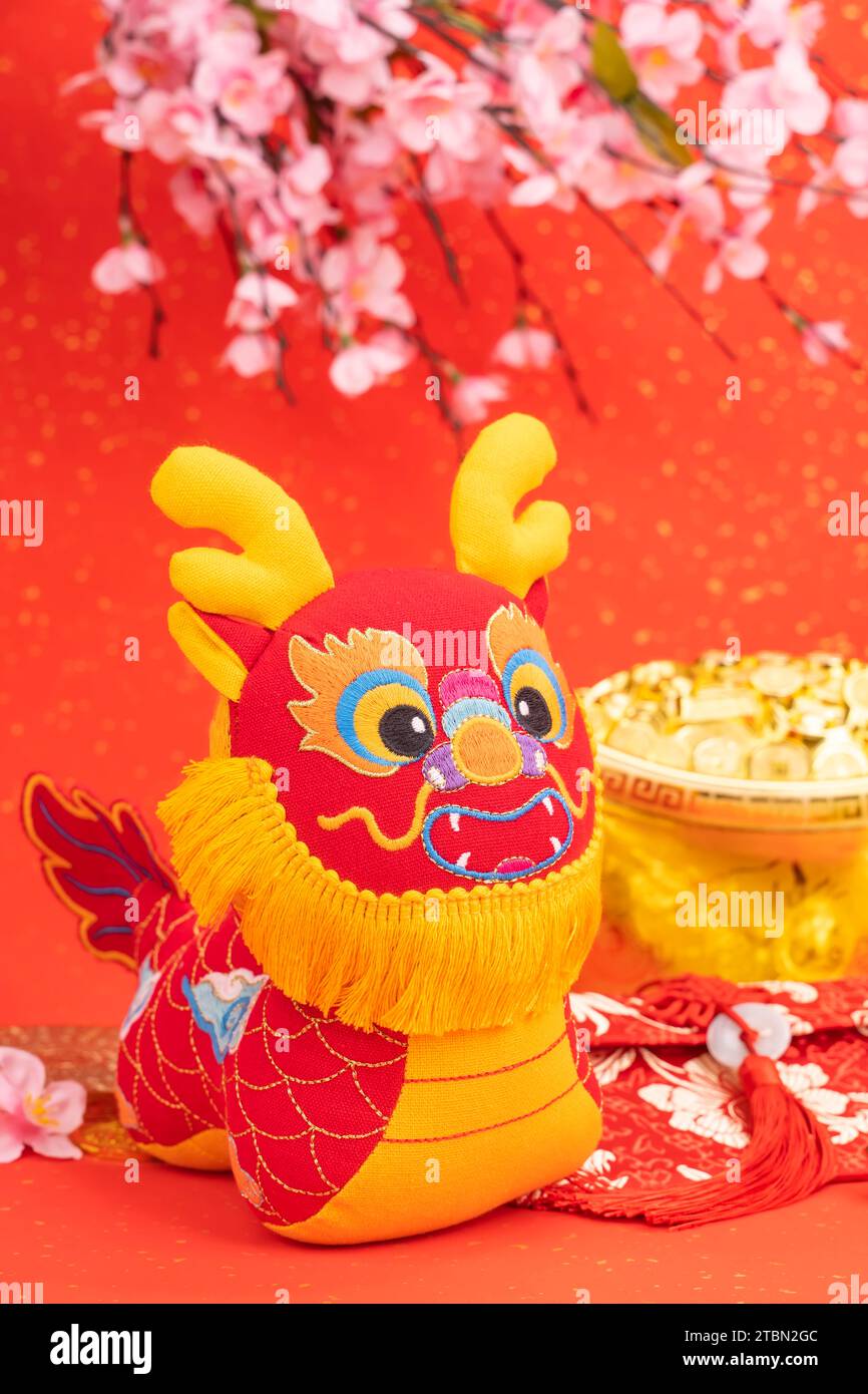 Tradition Chinese cloth doll dragon,2024 is year of the dragon Stock ...