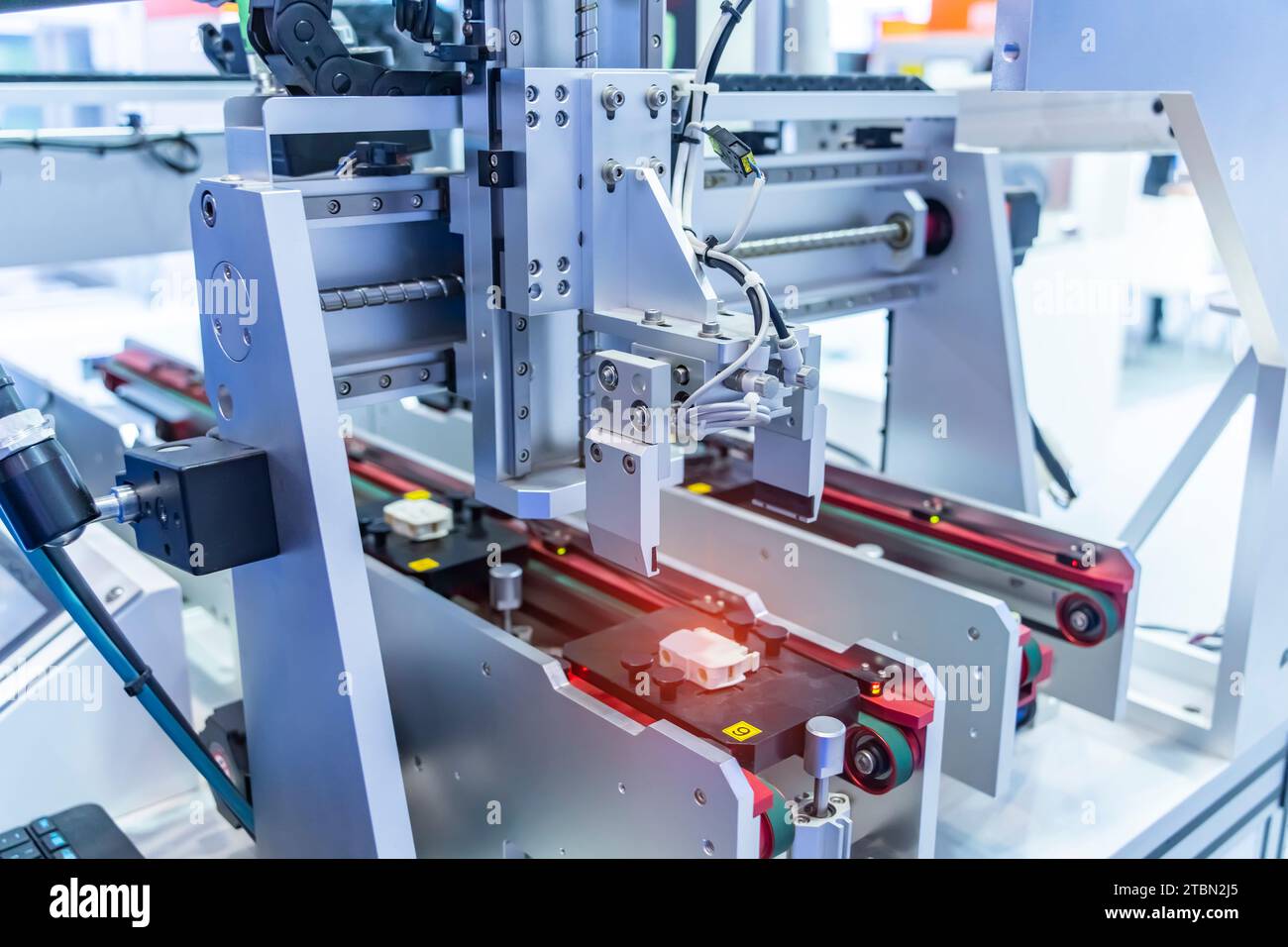 robot arm machine tool at industrial manufacture plant,Smart factory ...