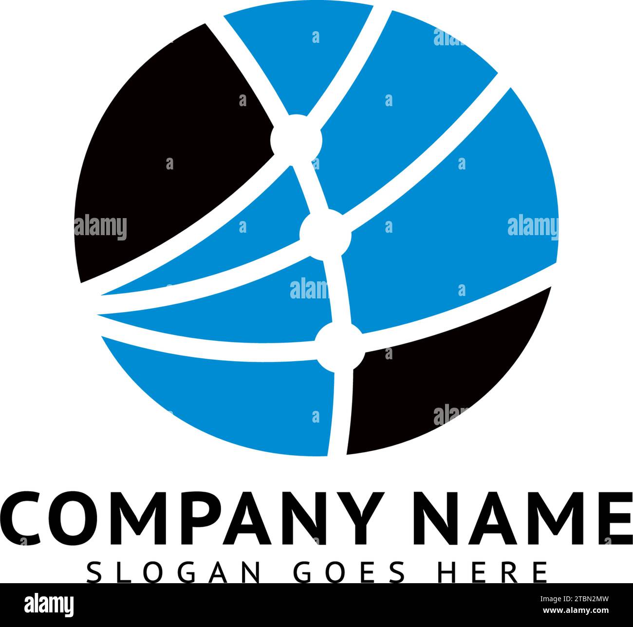 Abstract Network Connection Icon Logo Design Vector Illustration Stock ...