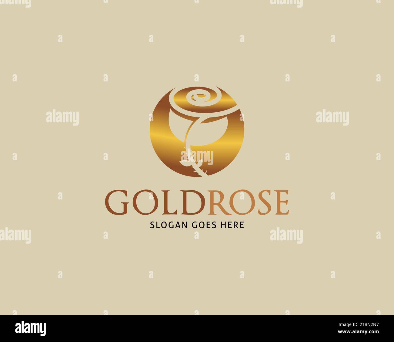 Golden rose icon vector vectors hi-res stock photography and images - Alamy