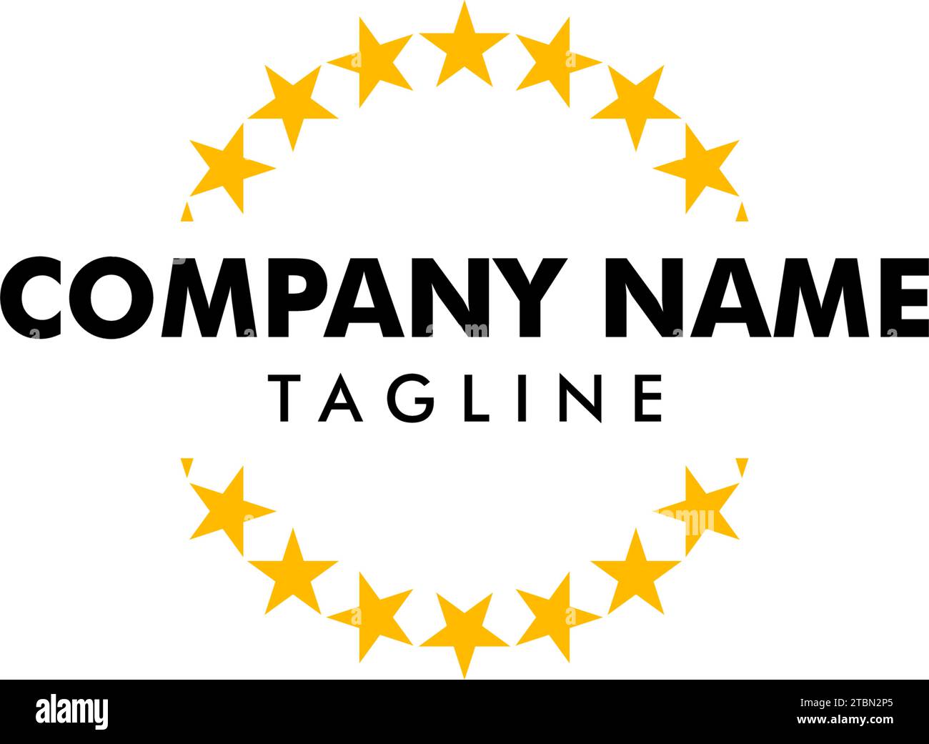 Circle Star Border Vector Logo Template Illustration Design Stock ...