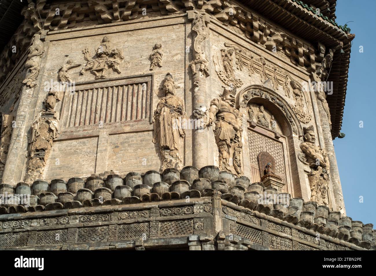 Brick and stone pagoda of the Tianning Temple in Beijing, China.One of the most famous ...