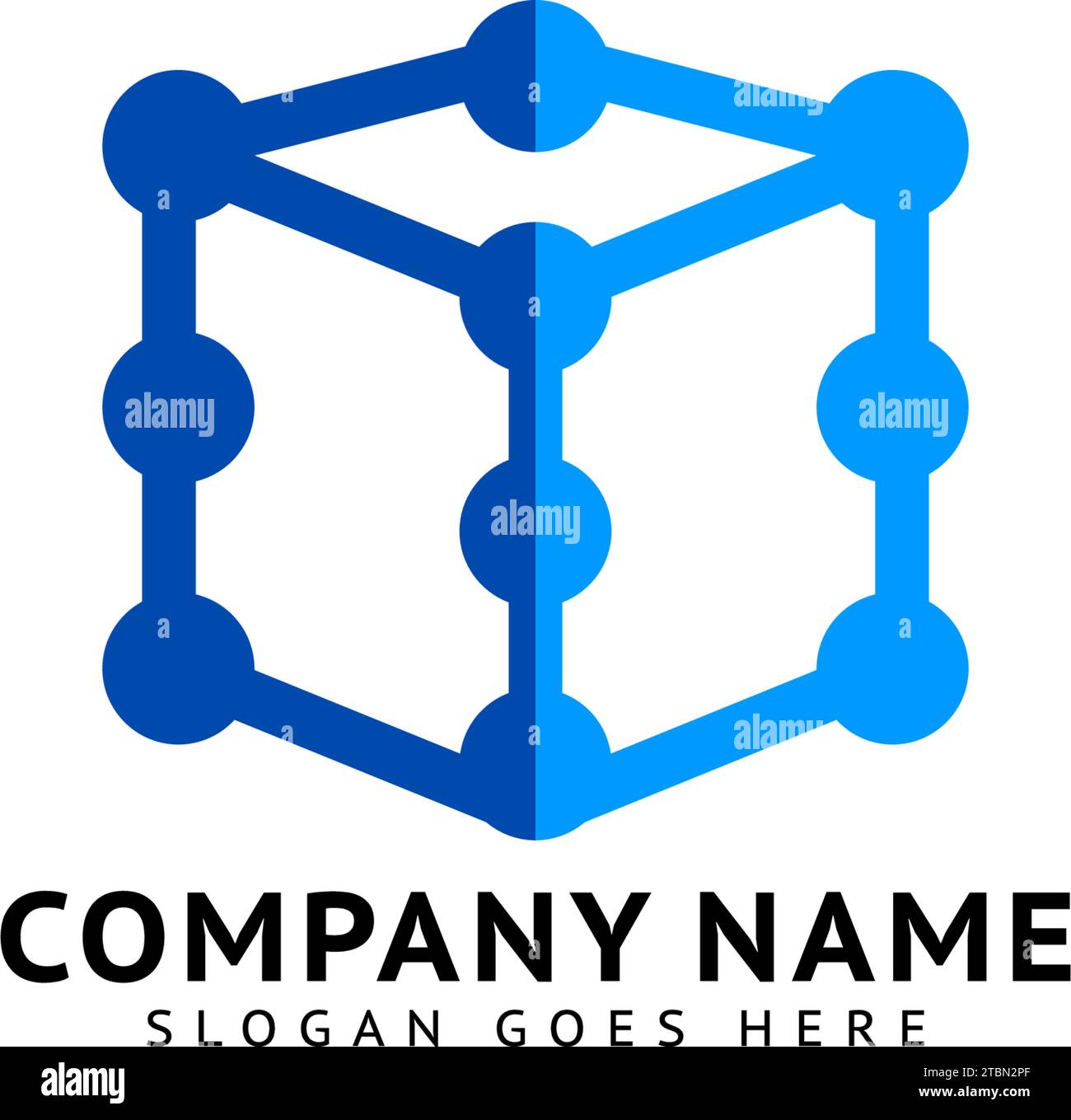 Cube Connect Link Logo Design Element Stock Vector Image & Art - Alamy