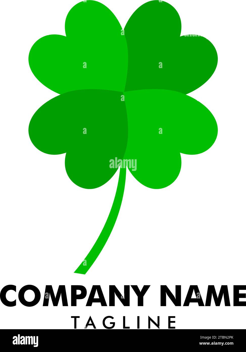 Green Clover Leaf Logo Design Vector Stock Vector Image & Art - Alamy