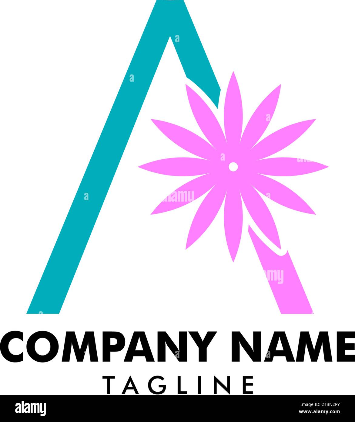 Initial Letter A Flower Logo Template Design Stock Vector Image & Art ...