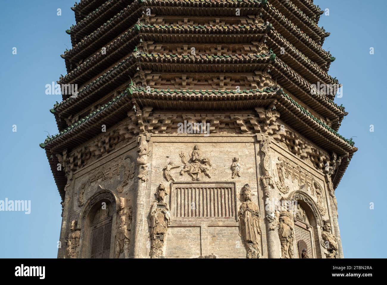 Brick and stone pagoda of the Tianning Temple in Beijing, China Stock Photo - Alamy