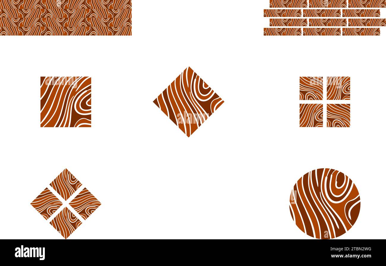 Set of Vector logo parquet, laminate, flooring, tiles Stock Vector ...