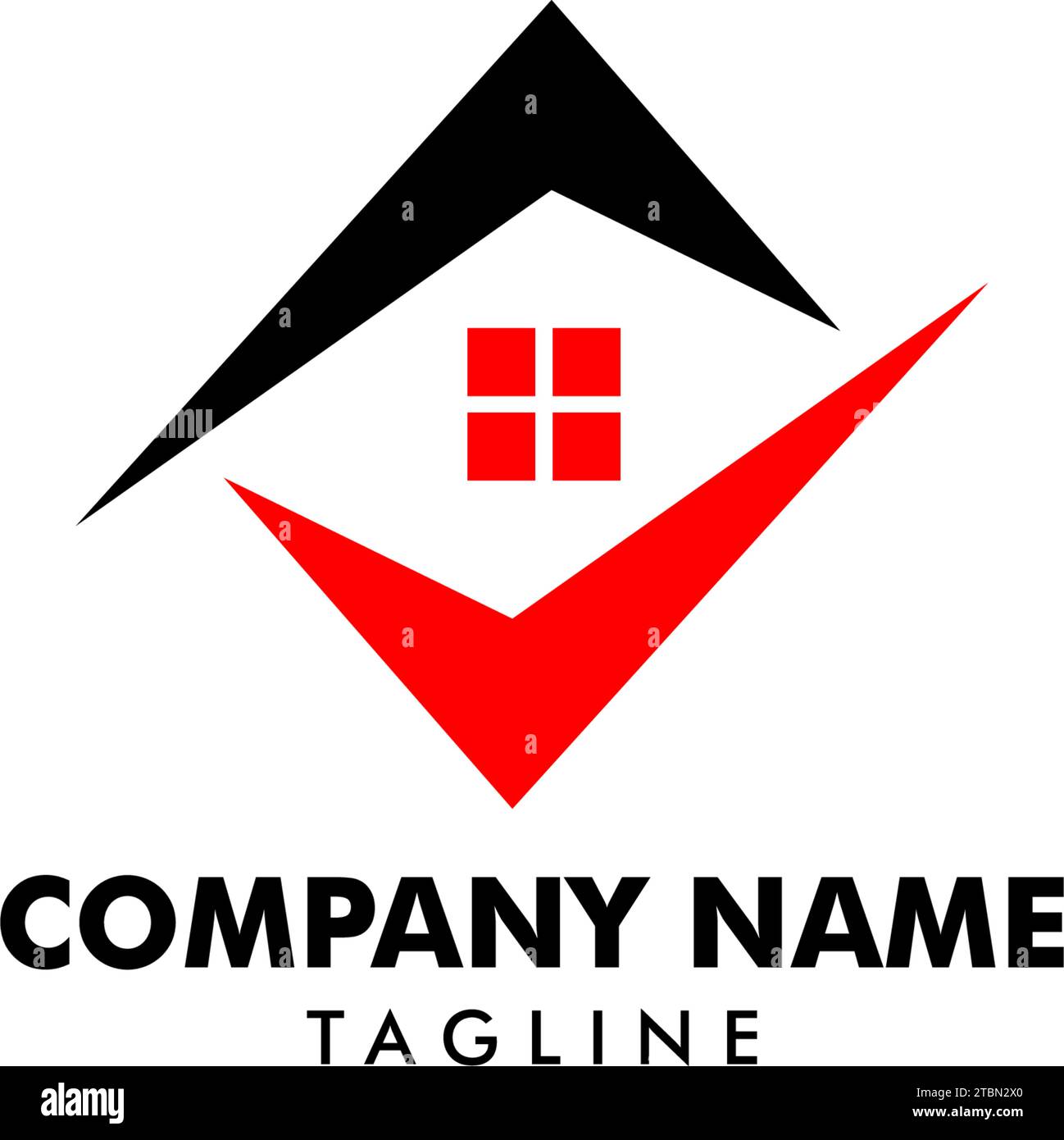 Check Mark Real Estate Logo Template Stock Vector Image & Art - Alamy