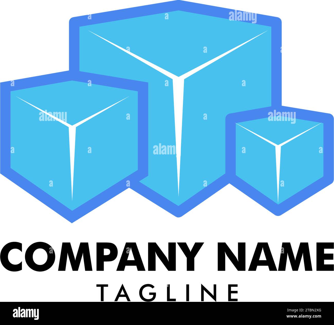 Ice Cubes Logo Design Icon Vector Illustration Stock Vector Image & Art ...