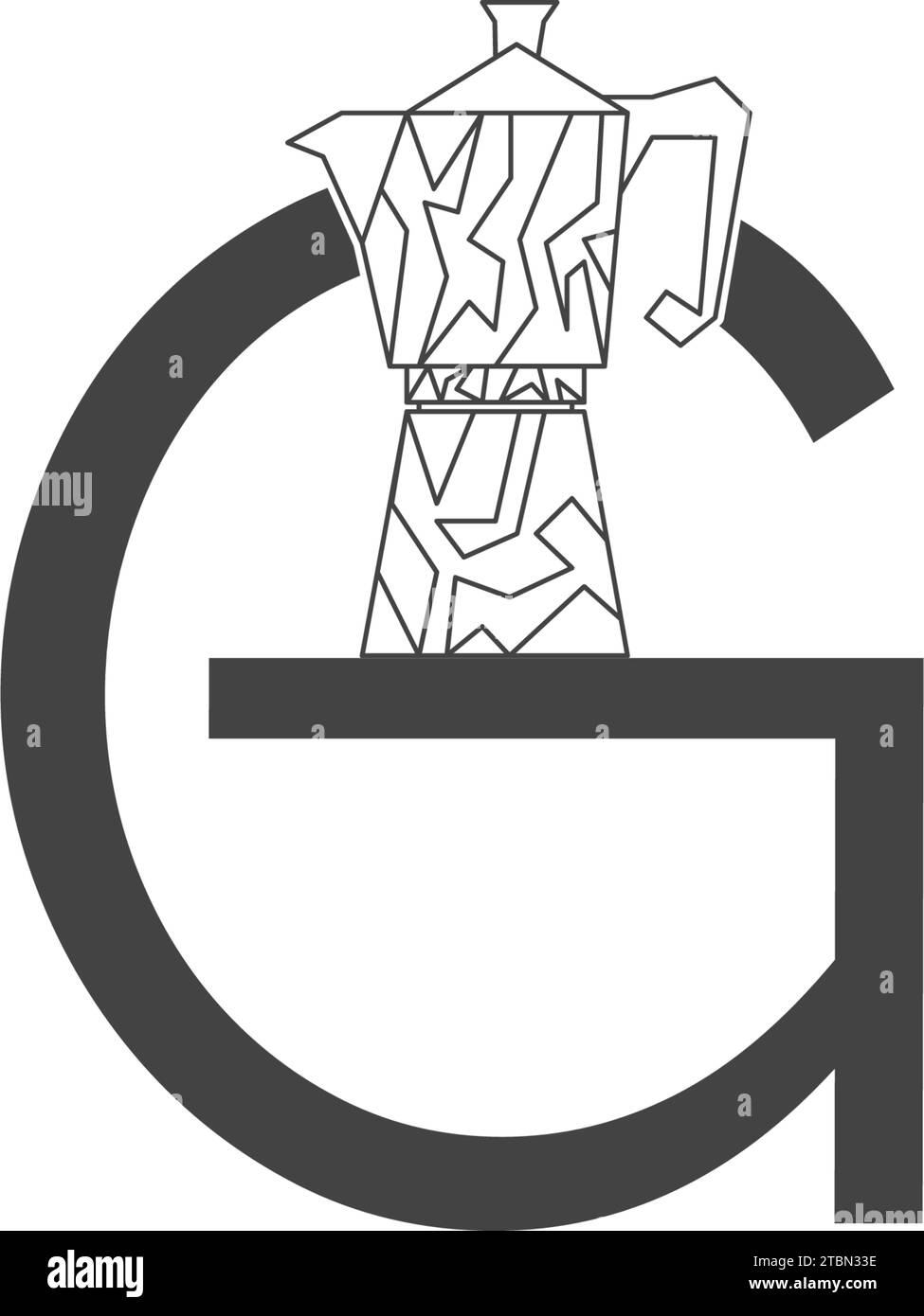 Letter G coffee shop logo icon design template elements Stock Vector ...