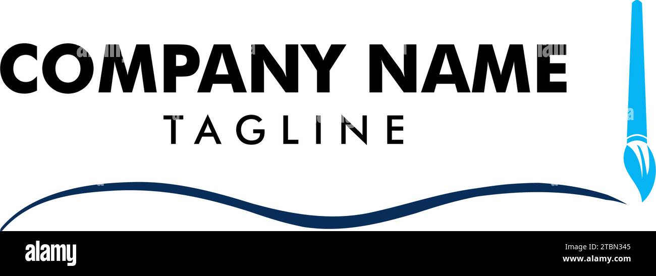 Art brush vector logo template Stock Vector Image & Art - Alamy