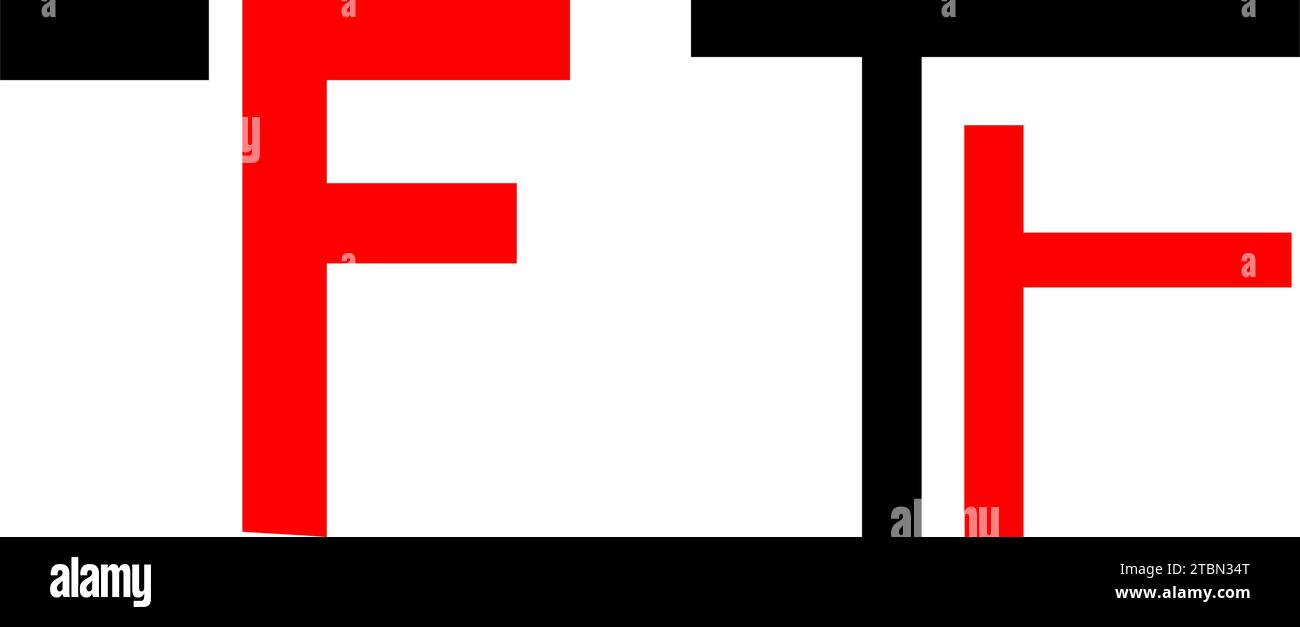 Set of Initial Letter TF Design Logo Stock Vector Image & Art - Alamy