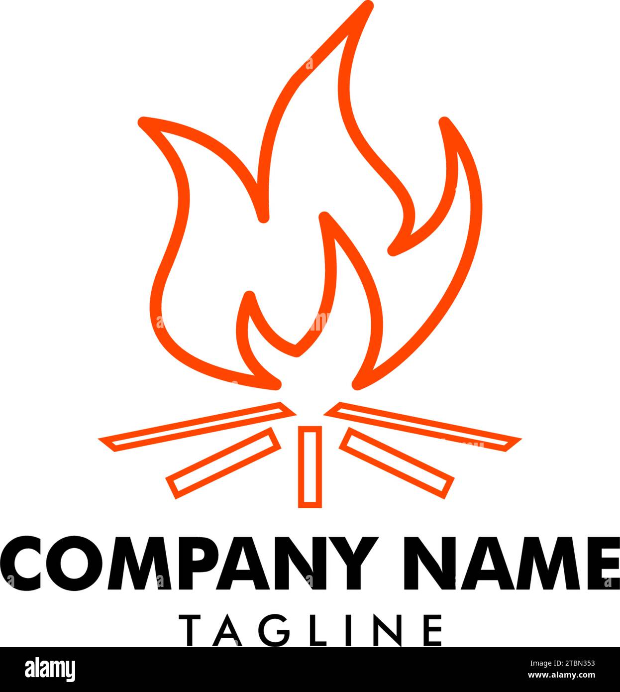 Bonfire icon logo vector illustration, Campfire logo Stock Vector Image ...