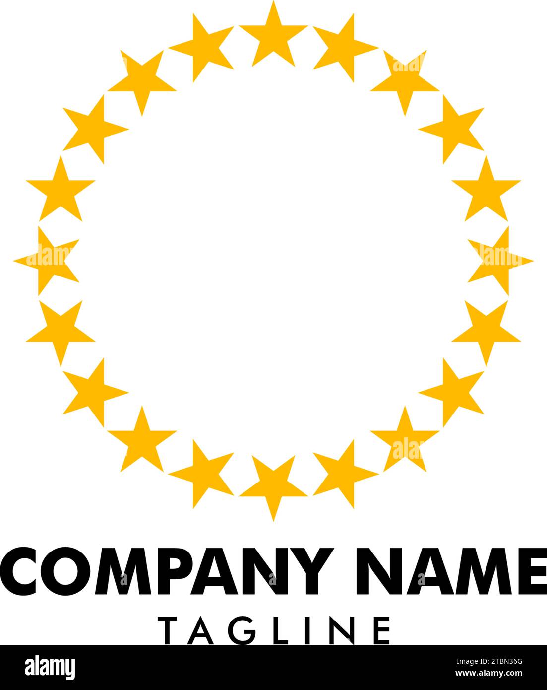 Circle Star Border Vector Logo Template Illustration Design Stock ...