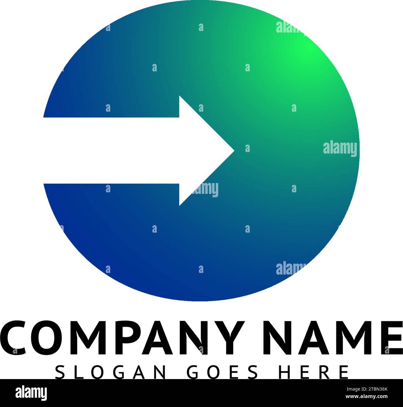 Circle Arrow Logo Template Vector Design Stock Vector Image & Art - Alamy