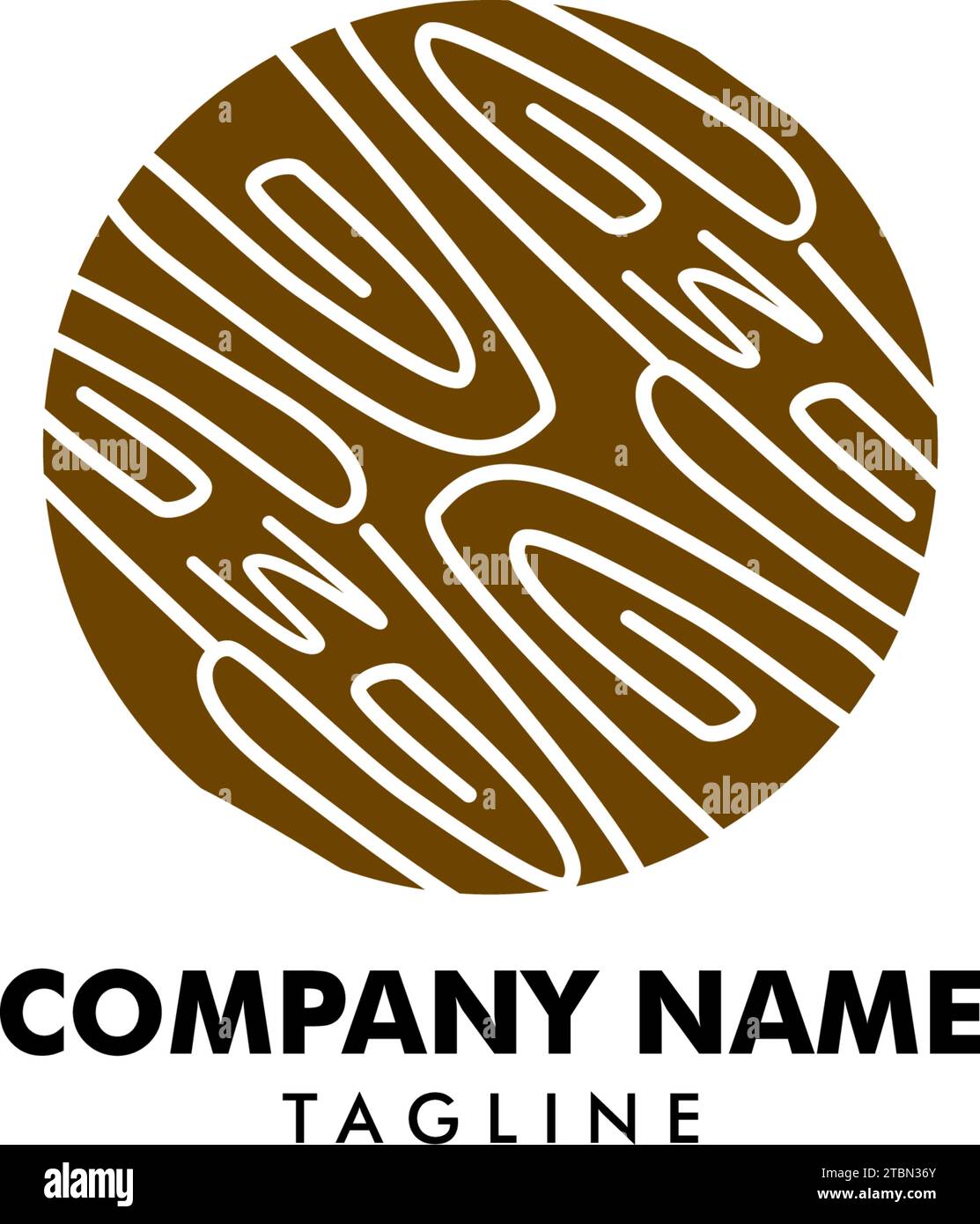 Circle with Wooden Texture Logo Design Vector Illustration Stock Vector ...