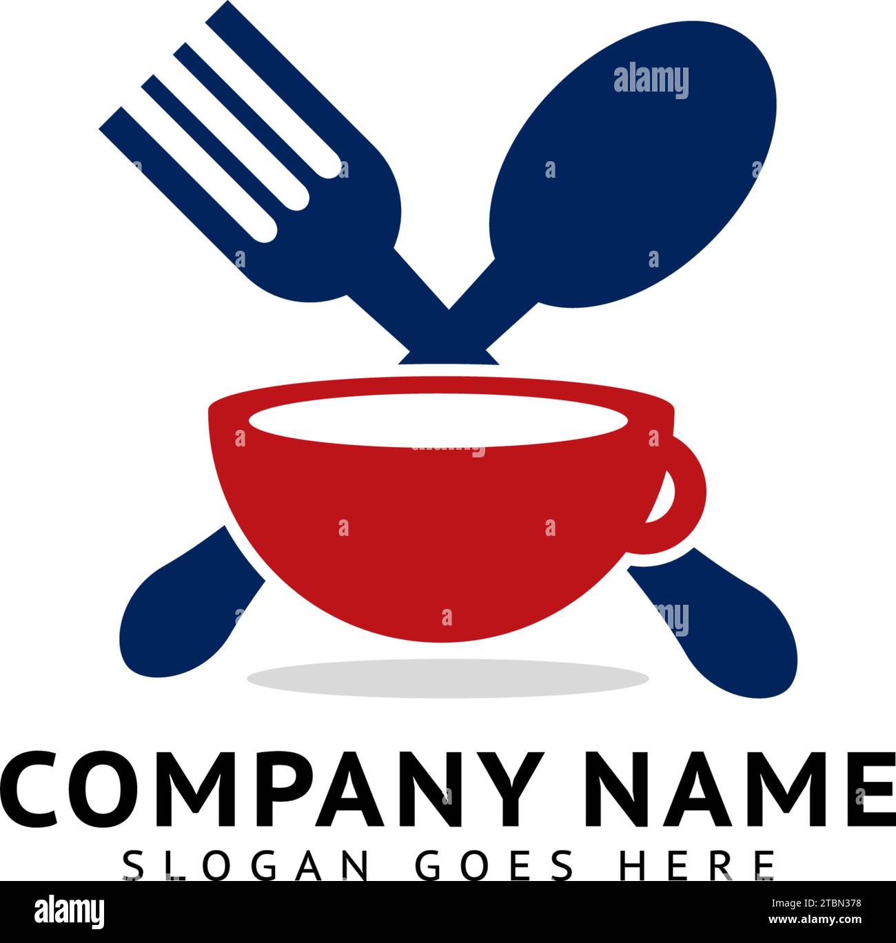 Cafe or restaurant logo template design vector Stock Vector Image & Art ...