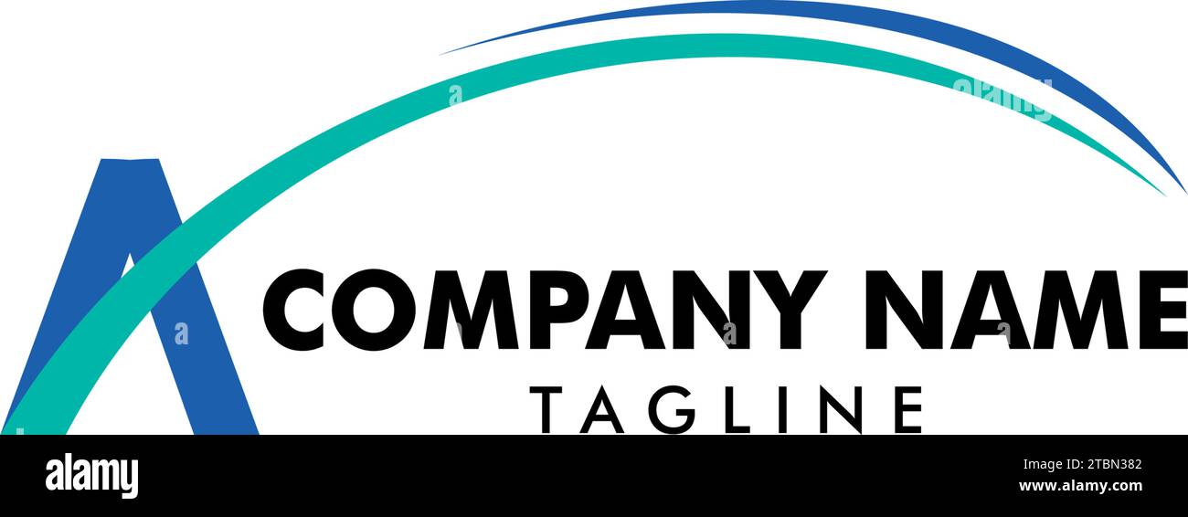 A Letter Swoosh Logo Template Stock Vector Image & Art - Alamy