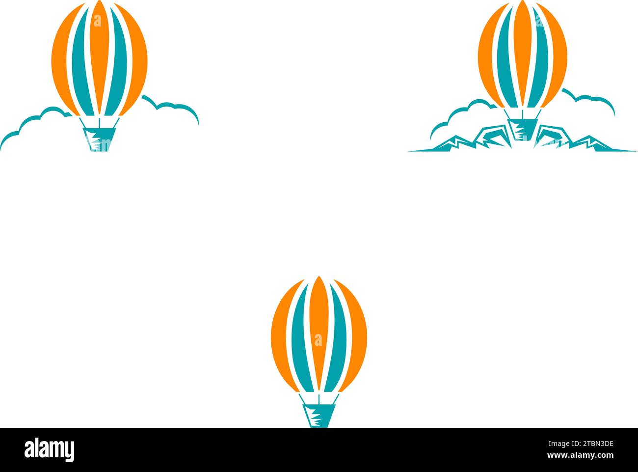 Set of Air Balloon Logo Template Stock Vector Image & Art - Alamy
