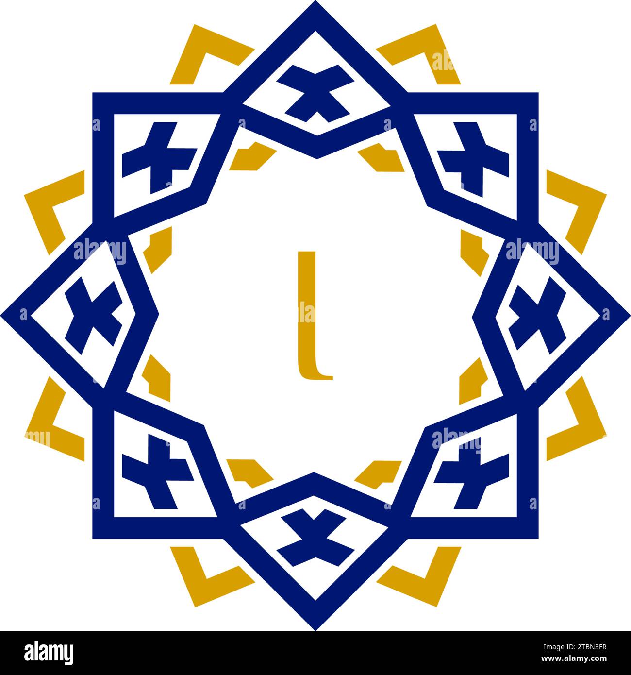 I initial letter logo with luxury ornament Stock Vector Image & Art - Alamy