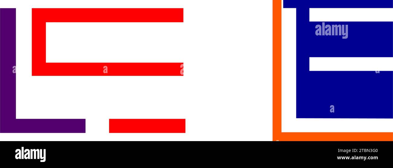 Set of Initial Letter LE Logo Template Design Stock Vector Image & Art ...