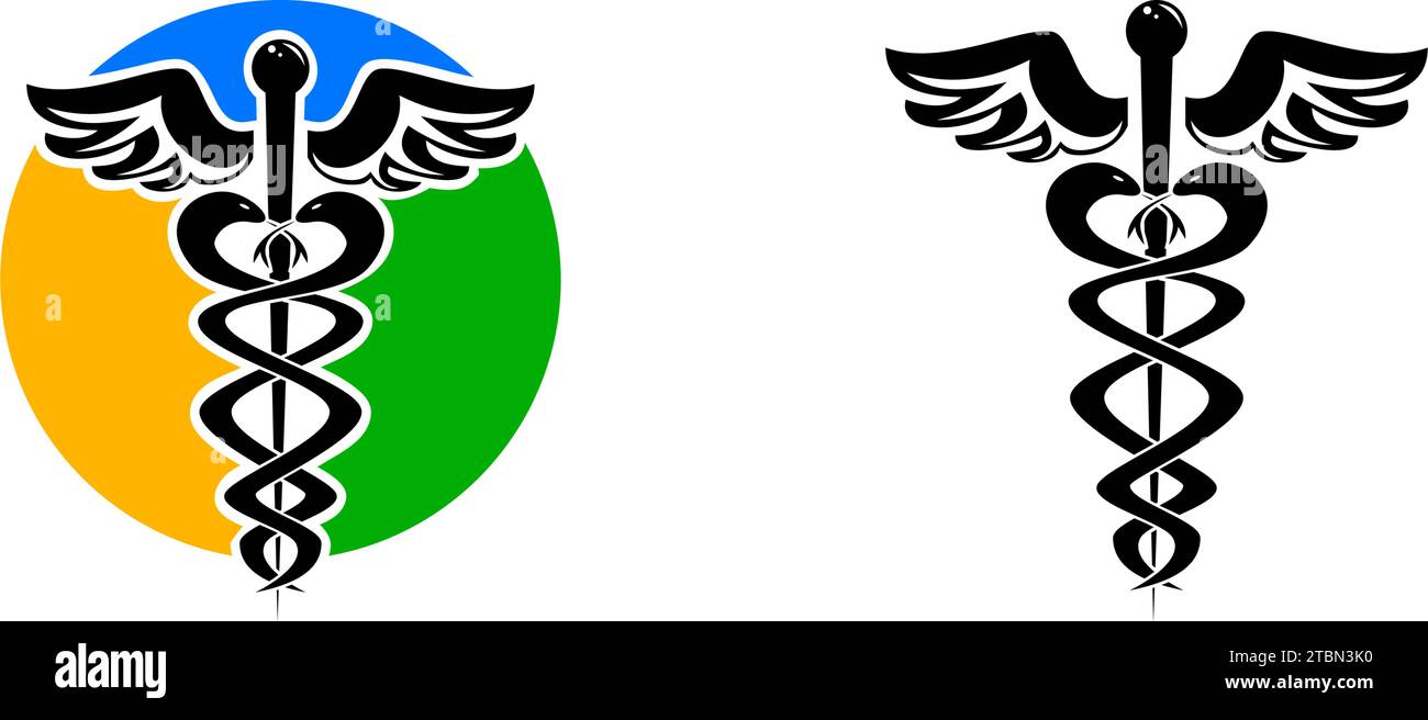 Set of Caduceus medical sign logo Stock Vector Image & Art - Alamy
