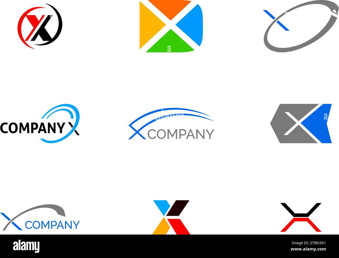Set of Initial letter X logo template design Stock Vector Image & Art ...