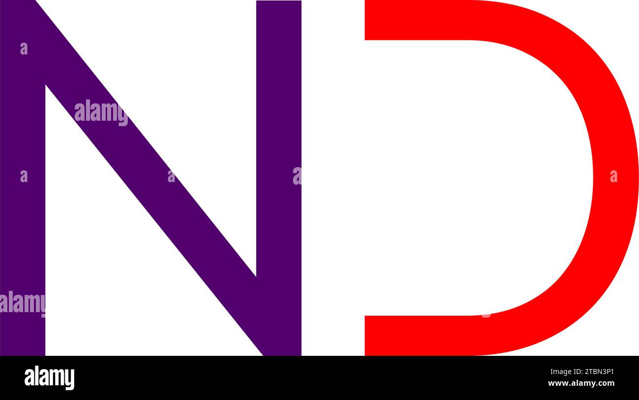 Initial Letter ND Logo Template Design Stock Vector Image & Art - Alamy