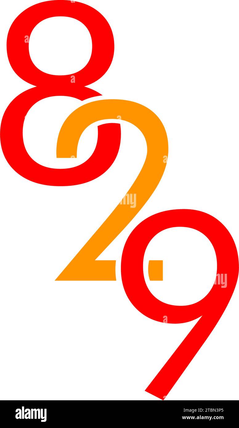 Letter 829 logo icon design template elements Stock Vector Image & Art ...