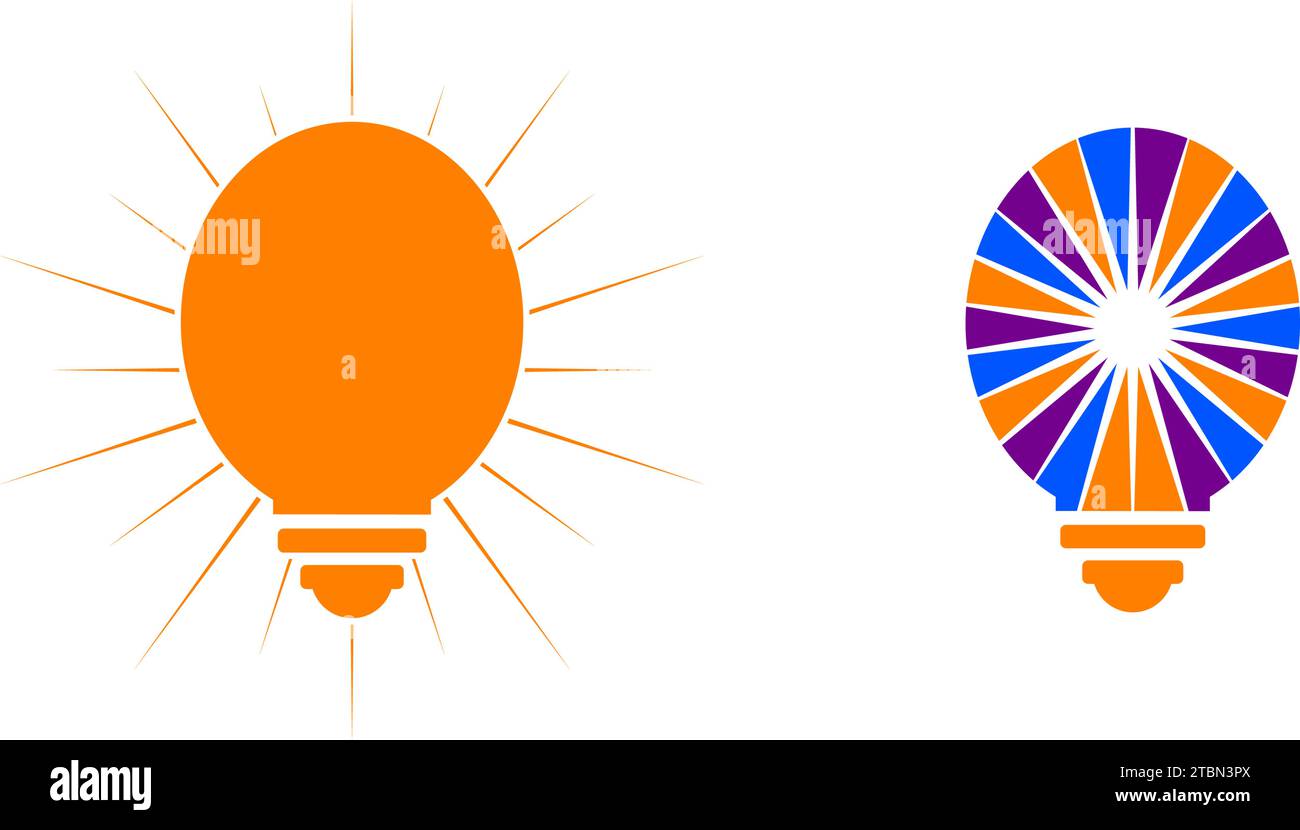 Set of Light bulb design logo template Stock Vector Image & Art - Alamy