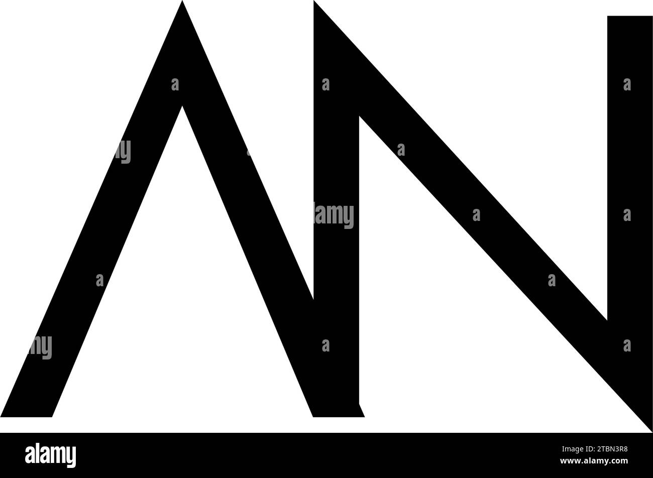 Letter AN Logo Design Template Elements Vector Stock Vector Image & Art ...