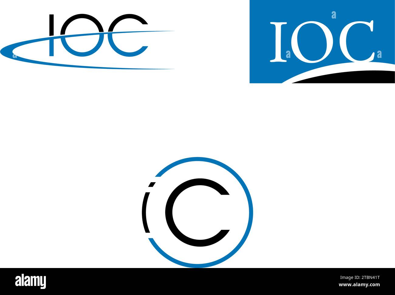 Set Of Initial Letter IOC Logo Template Design Stock Vector Image & Art ...