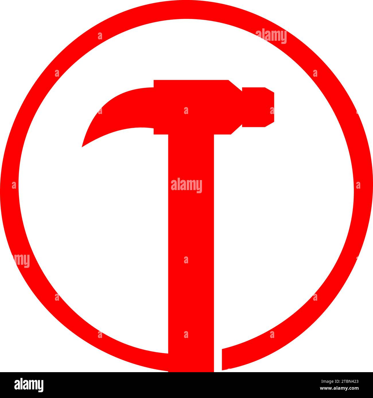 Hammer logo for construction, maintenance, property, home repairing ...