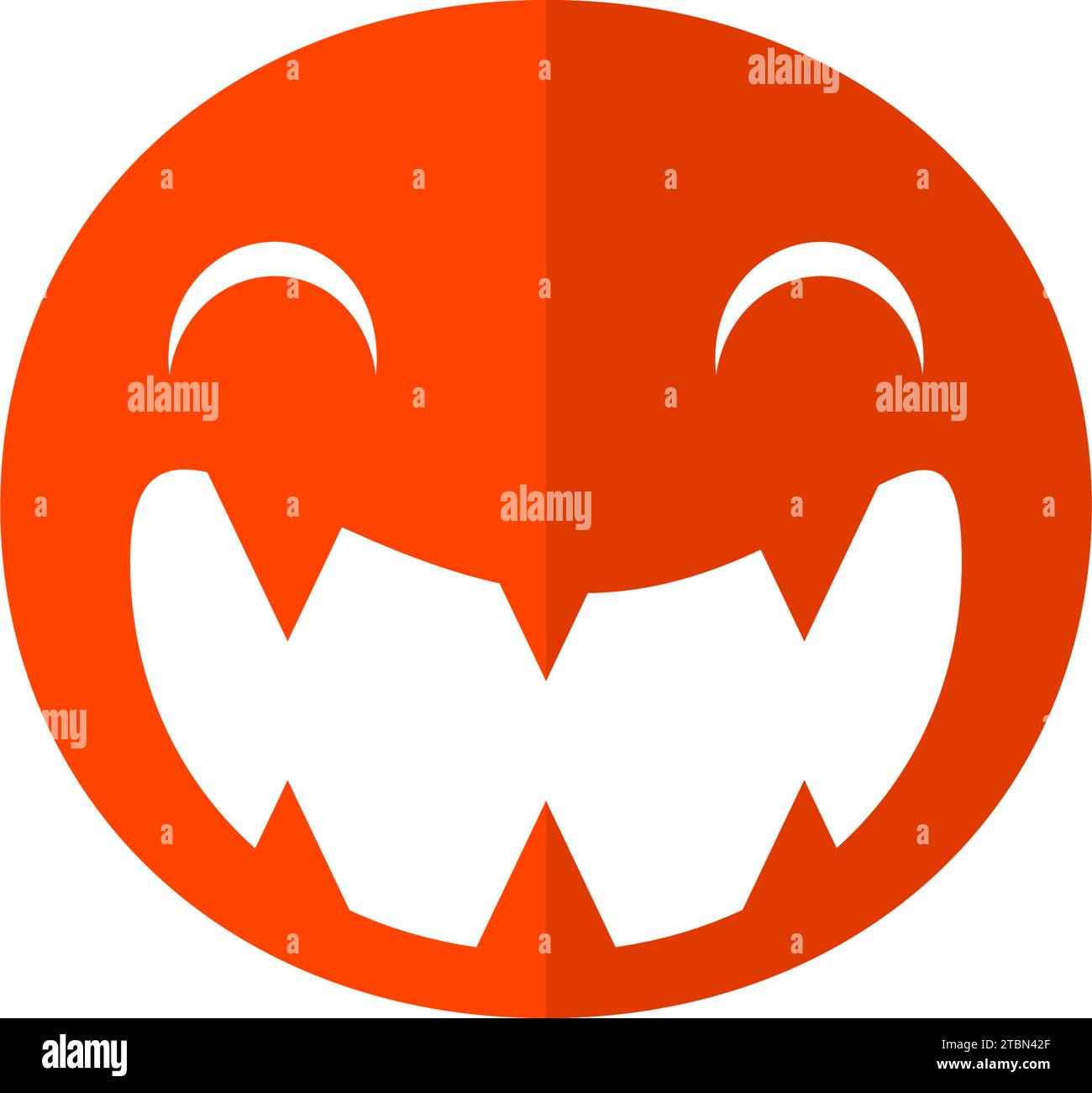 Monster face logo icon, Monster logotype, Open mouth with teeth Stock ...