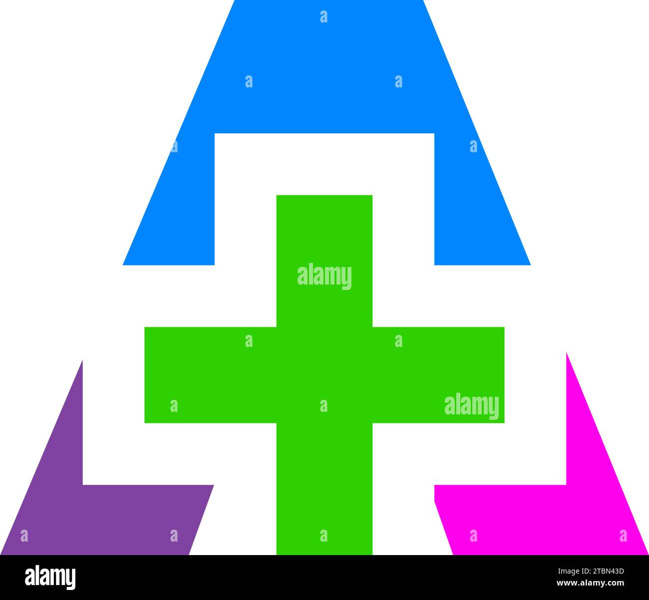Letter A cross plus medical logo icon design template elements Stock ...