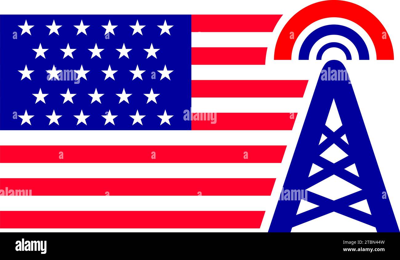 America Tower Signal Vector Logo Template Stock Vector Image & Art - Alamy