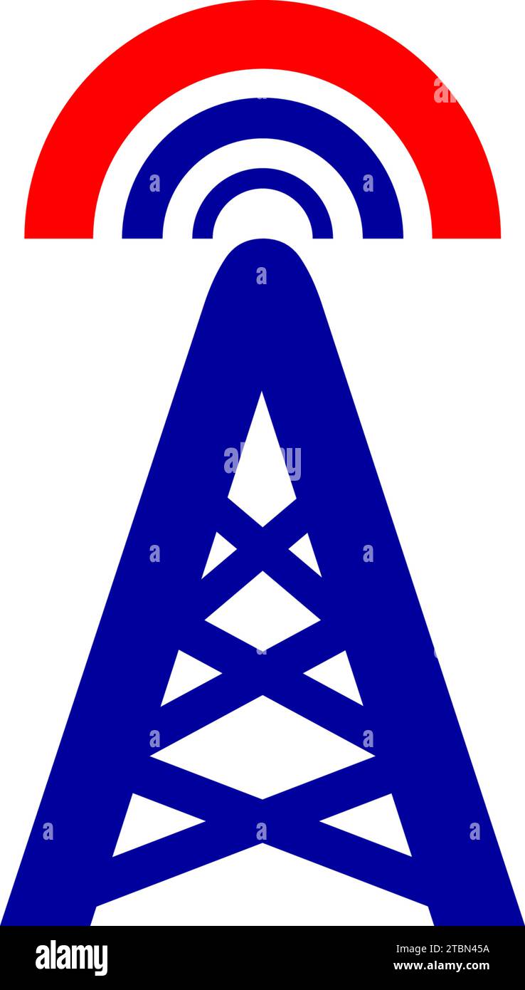 Transmitting antenna tower Stock Vector Images - Alamy