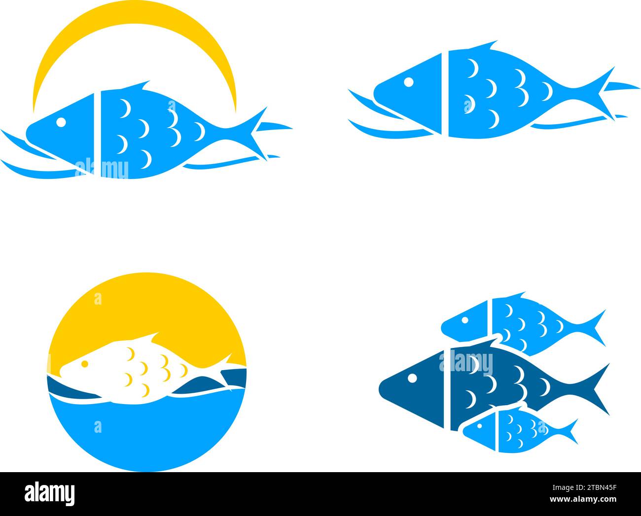 Set of Fish Vector Logo Template Stock Vector Image & Art - Alamy
